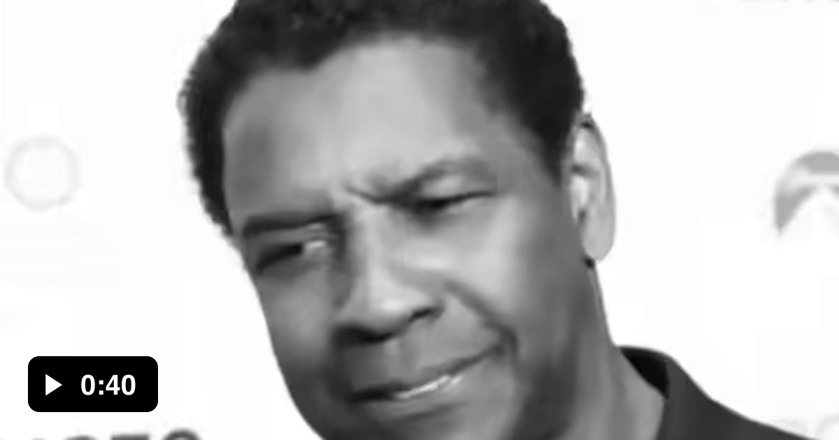 Denzel has a point.. how this effect affects us during these weird ...