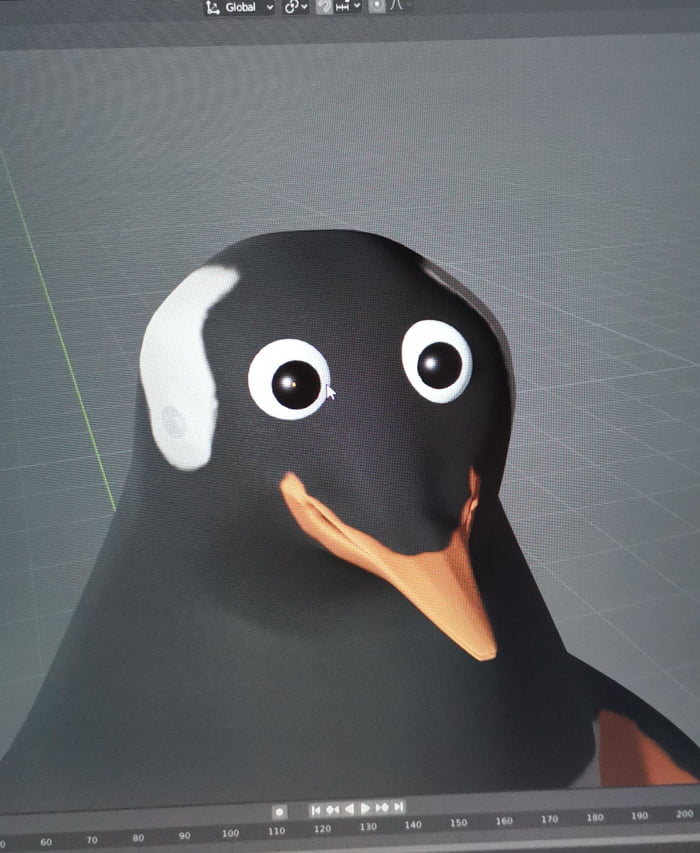 Learning how to 3d model, made a retarded penguin in the process - 9GAG