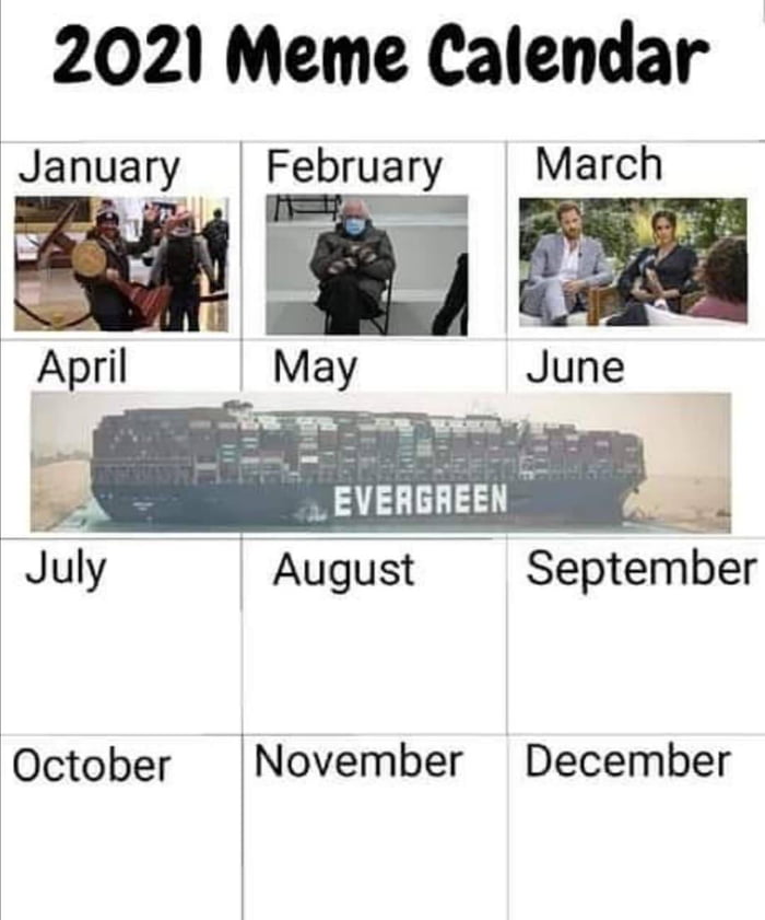 2021 calendar - 9GAG