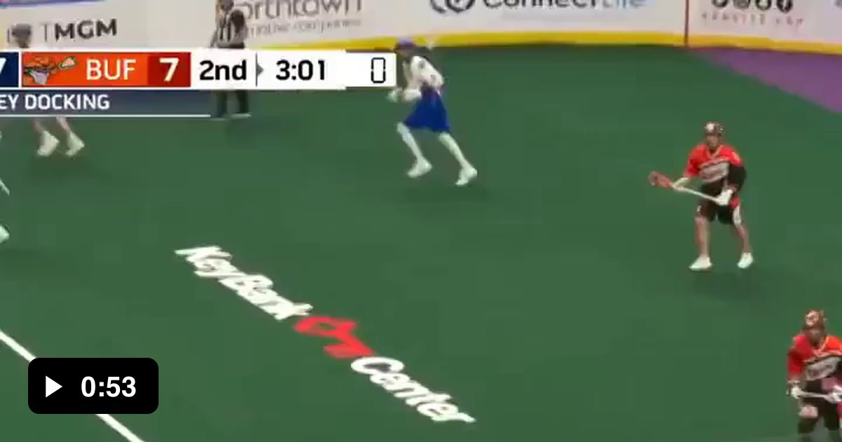 Chase Frazer scores a goal between his legs in Game 1 of the NLL semi ...