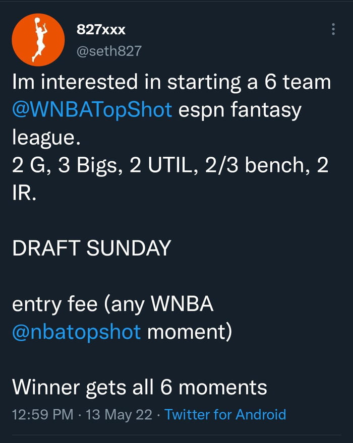 Wnba top shot espn fantasy league - 9GAG