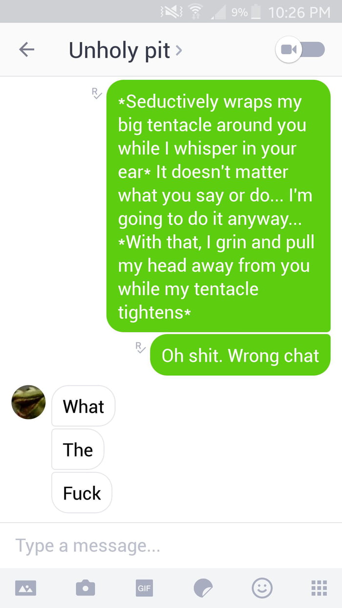 Whoops, wrong chat - 9GAG