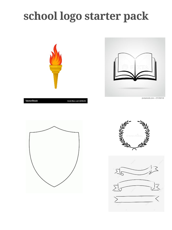 School logo starter pack - 9GAG