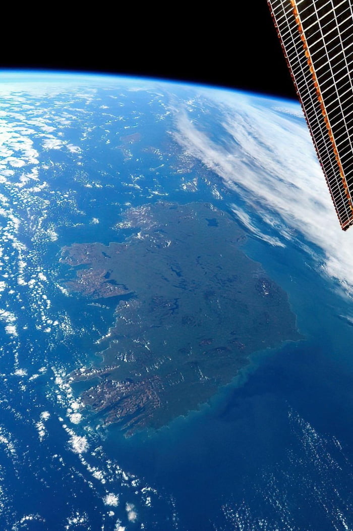View of Ireland from the ISS window - 9GAG
