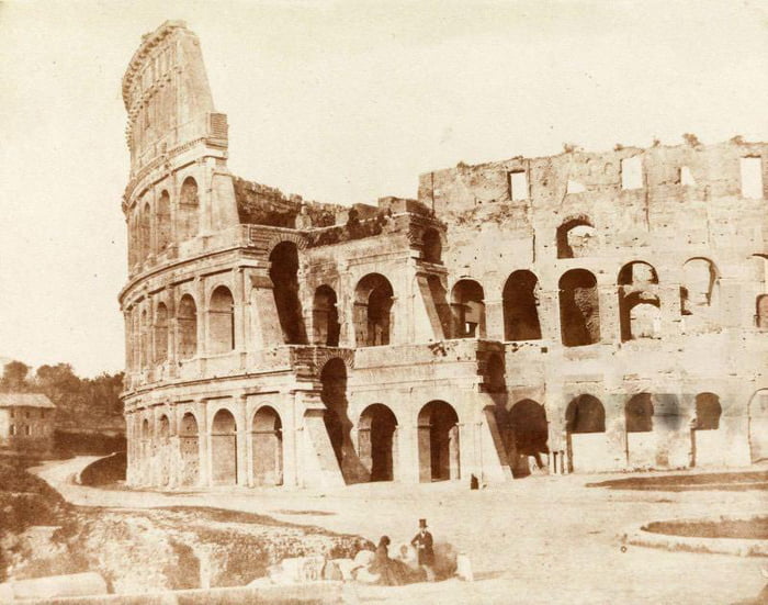 One of the earliest photographs of the Colosseum, taken by Calvert ...