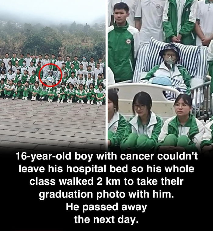 A poignant moment of compassion and friendship, captured forever. - 9GAG