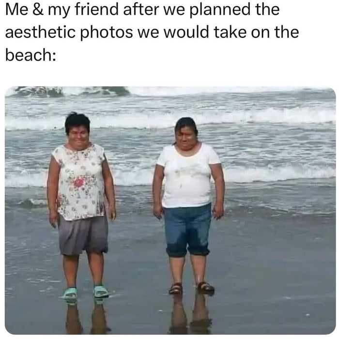 Expectation versus reality hits hard sometimes, especially at the beach ...