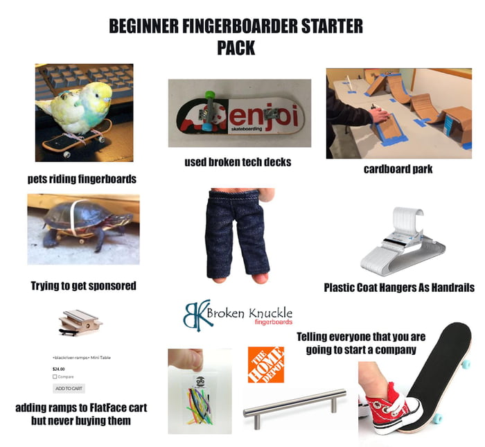 Beginner Fingerboarder Starter Pack - 9GAG