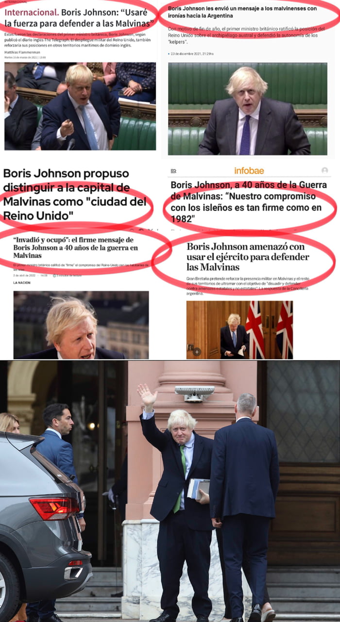 Boris Johnson en la Casa Rosada - 9GAG