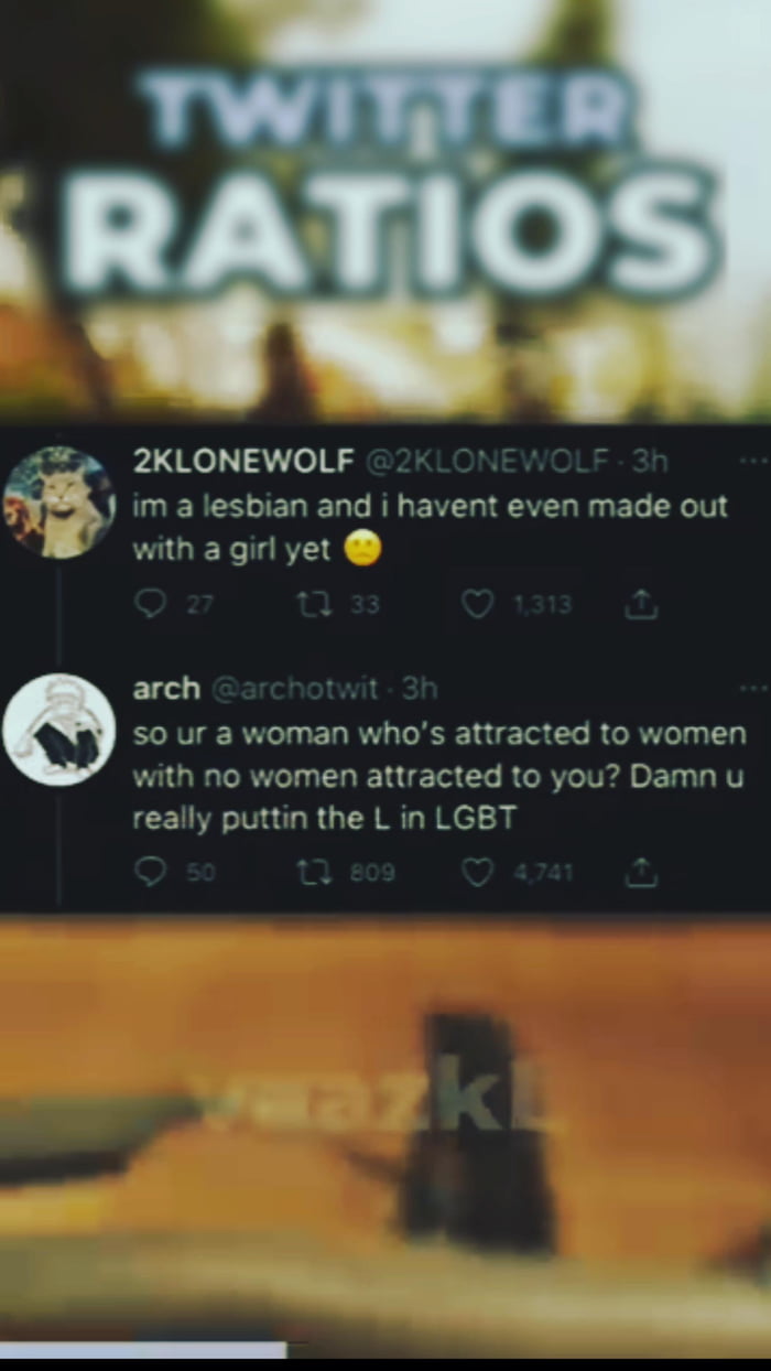 Twitter Ratios: Putting the L in LGBT 💀 - 9GAG