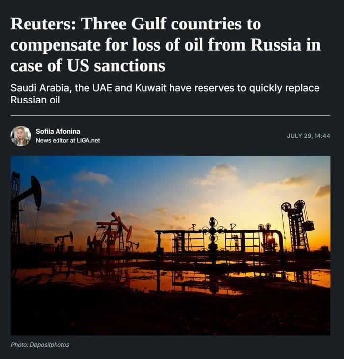 Saudi Arabia, UAE and Kuwait are preparing to replace Russian oil on the market after the ...