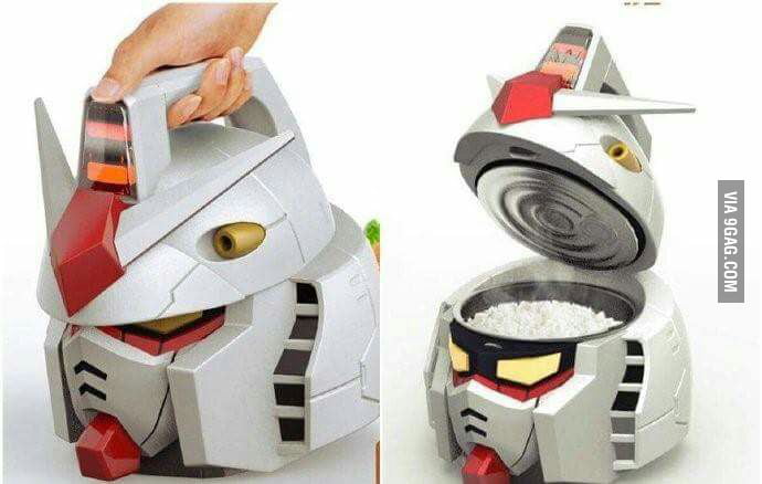 When you love Gundam and rice... Gundam rice cooker! Cook rice like a ...