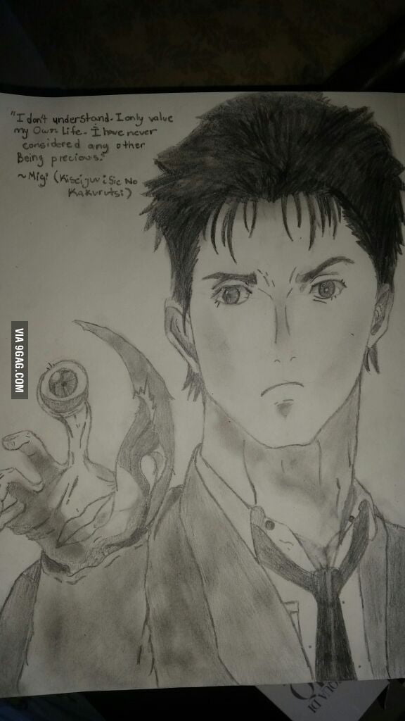 My 1st time drawing anime (parasyte maxim) my favourite anime..tell me ...