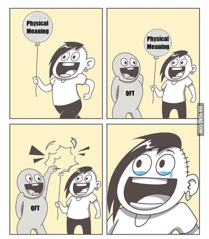 Physics students will know the struggle (QFT = quantum field theory) - 9GAG