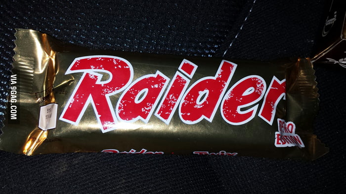 Raider is back.. a twix in disguise - 9GAG