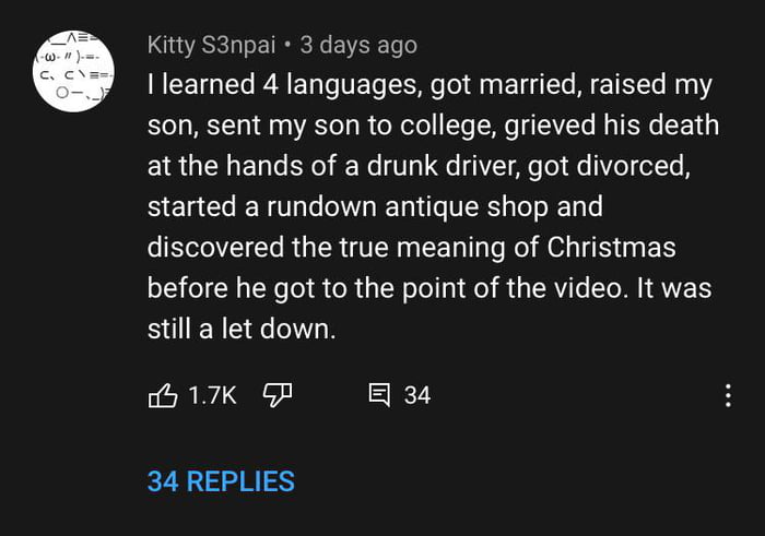 The comment of a video, of a guy repeating himself for a 8 minute video ...