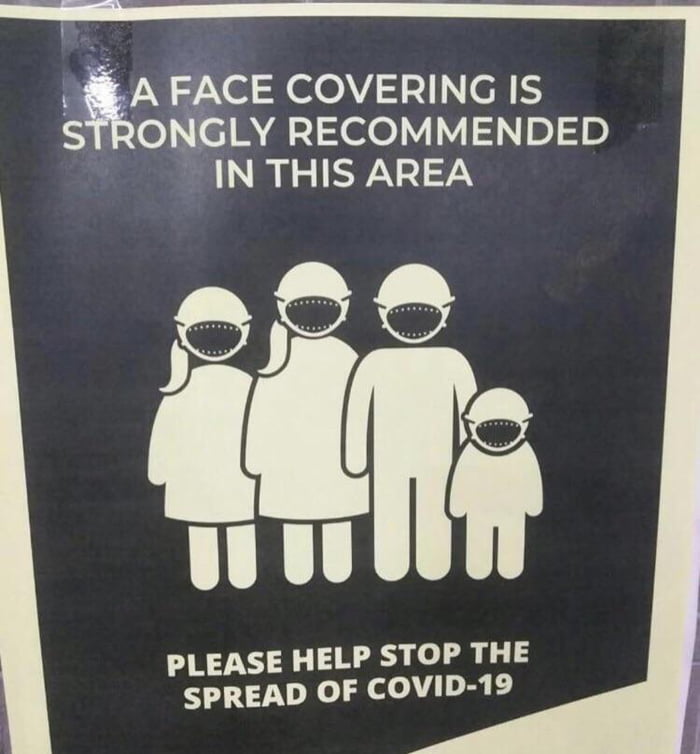 Covid-19 Face Covering Poster - 9GAG