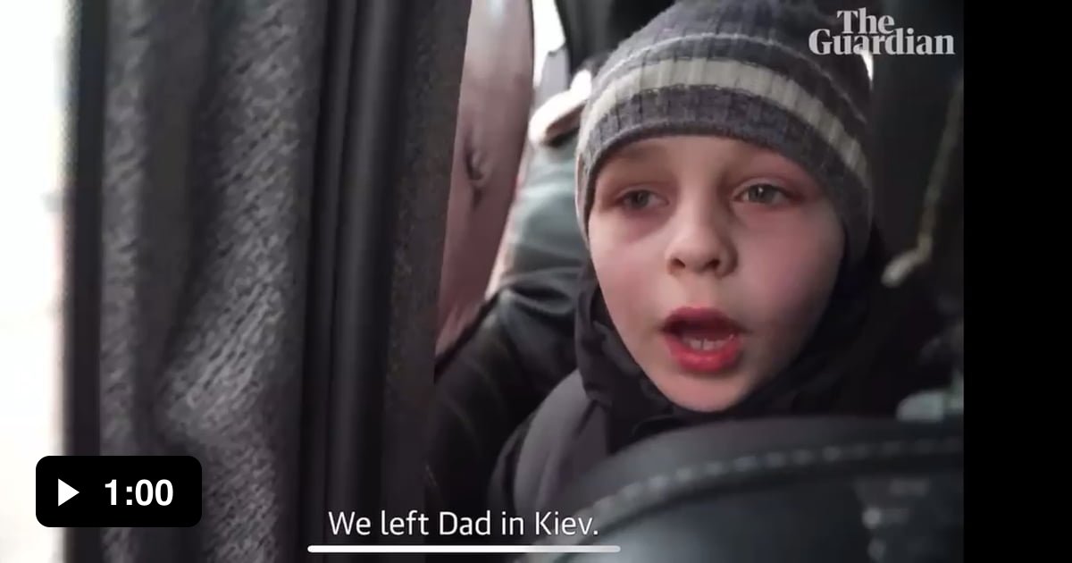 Mark, a young boy that fled Kyiv with his family. - 9GAG