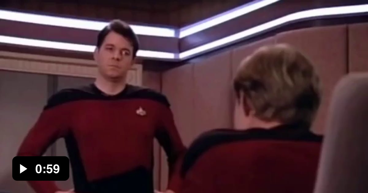 Riker sits down - 9GAG