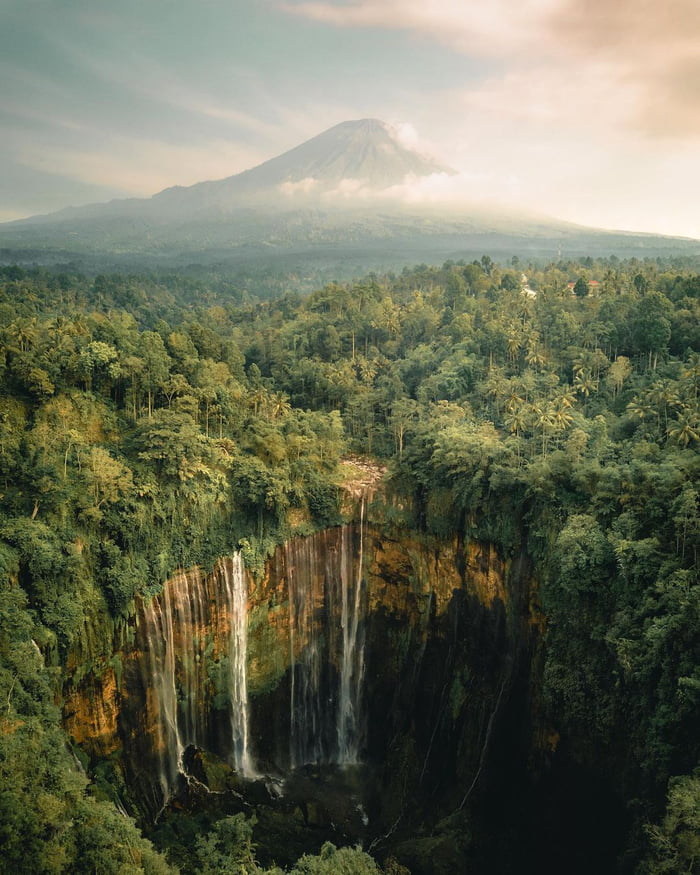 Tumpak Sewu, an iconic waterfall in East Java - 9GAG