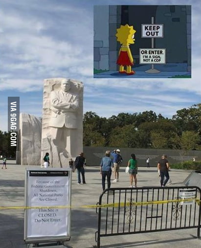 The Simpsons on the government shutdown - 9GAG