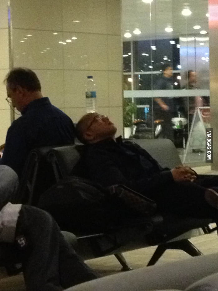 Airport sleeper - 9GAG
