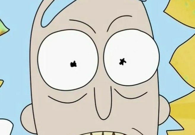 I just started to watch rick & morty. these pupils are freaking me out ...