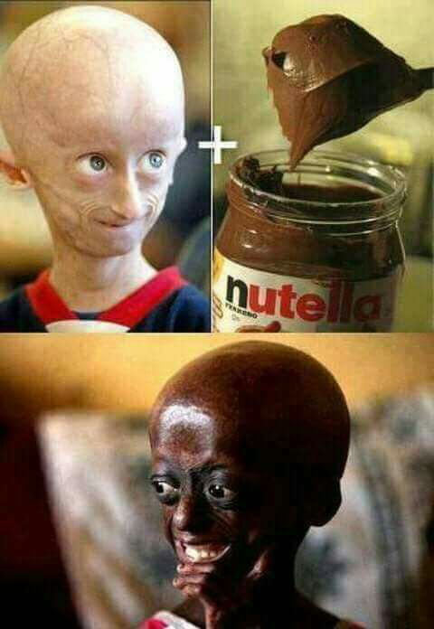 No such thing as black and white just nutella and non nutella person - 9GAG