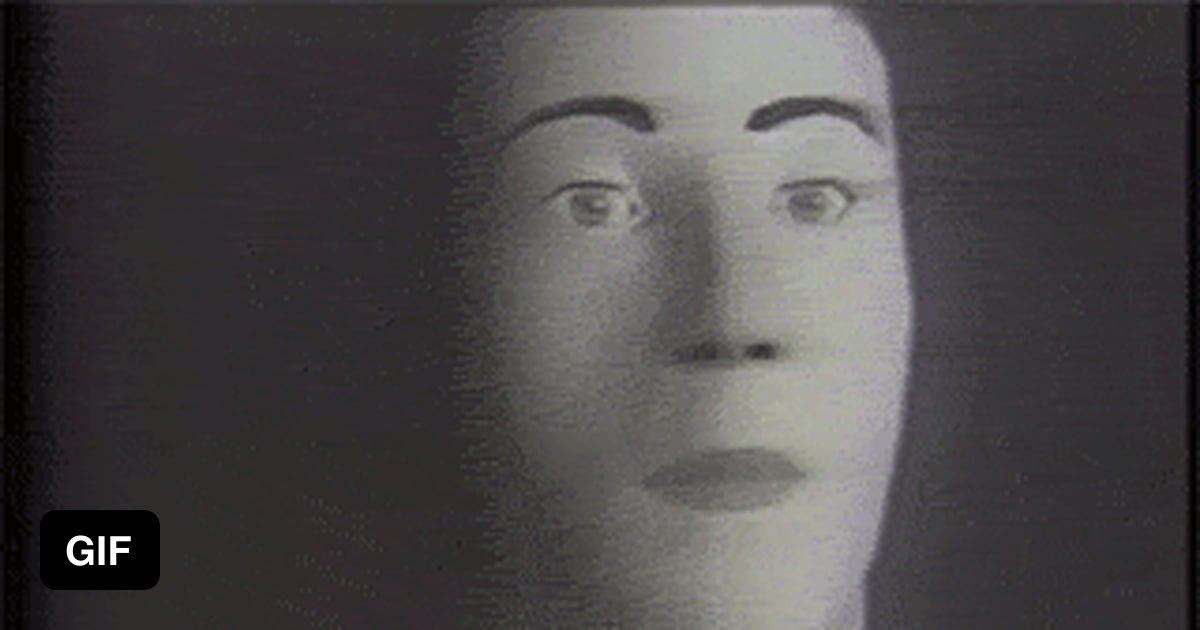 CGI animation of a face from 1974. - 9GAG
