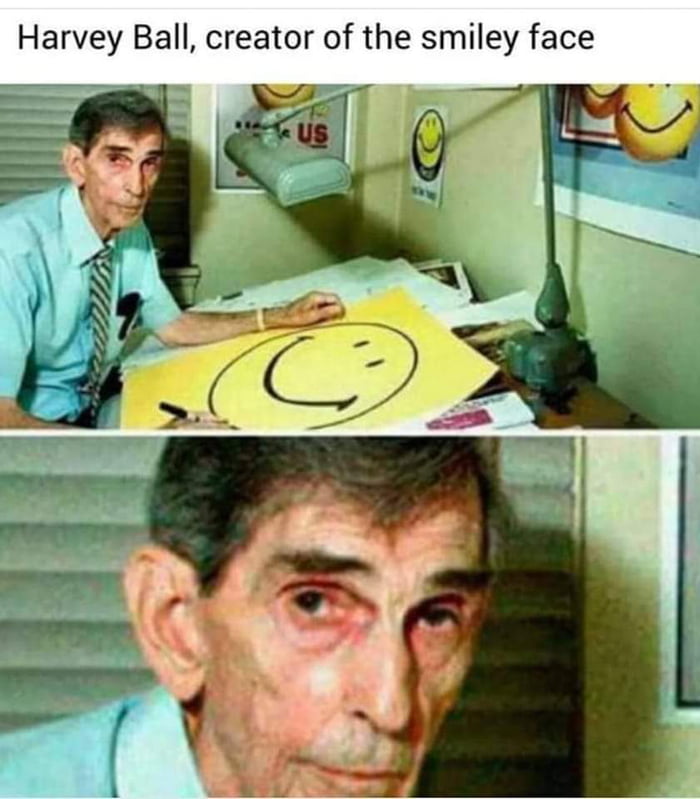 Inventor of the smiley face logo - 9GAG
