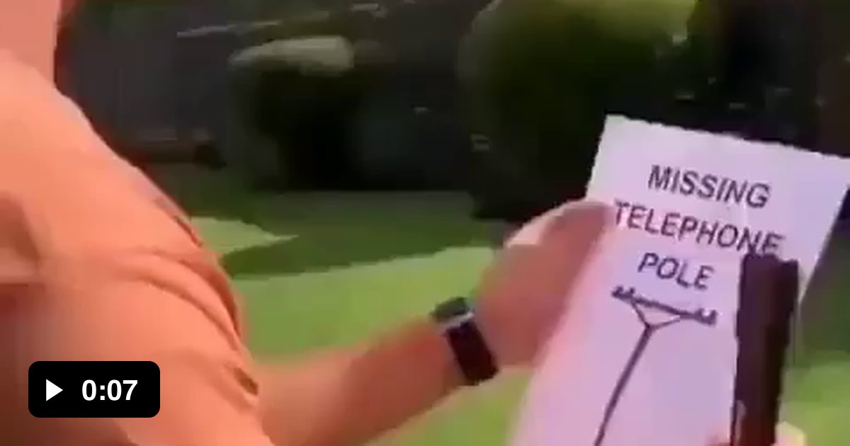 Missing telephone pole - 9GAG