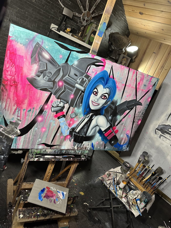 New oil painting “Jinx” ready for show! - 9GAG