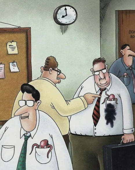 Getting reprimanded by your boss for having a cheap pocket octopus - 9GAG