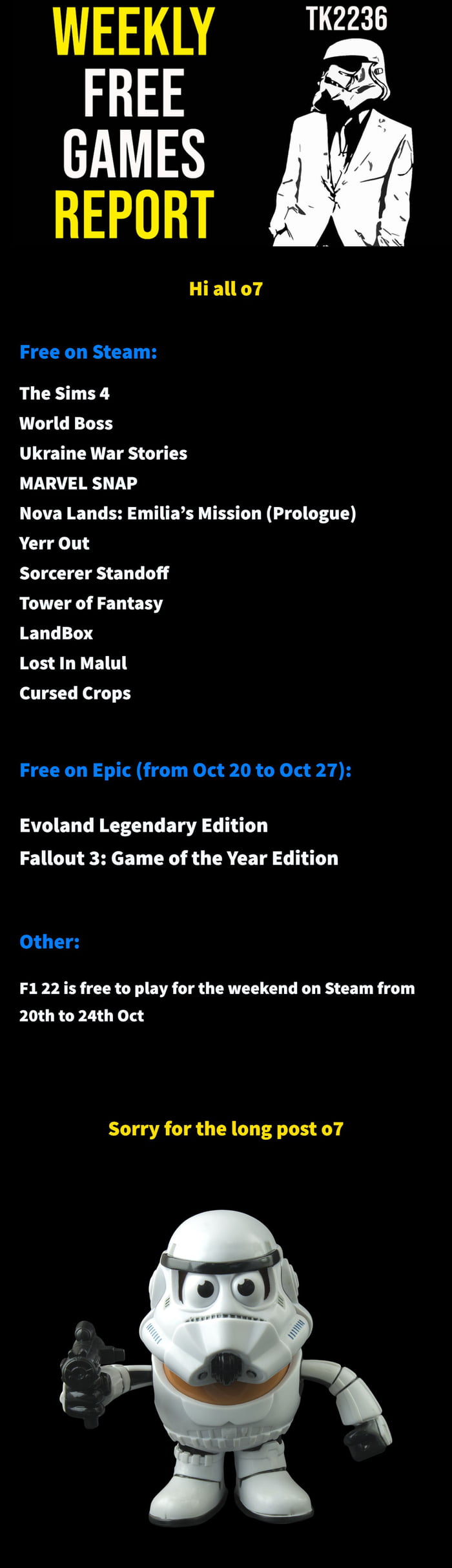 Weekly Free Games Report o7 - 9GAG
