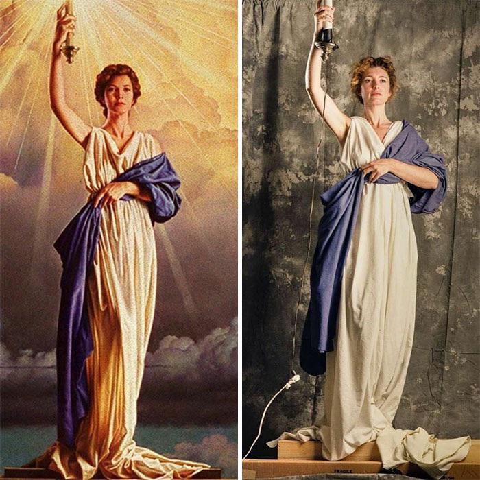 Jenny Joseph Modeling For The Columbia Pictures Logo, 1992. She Had ...