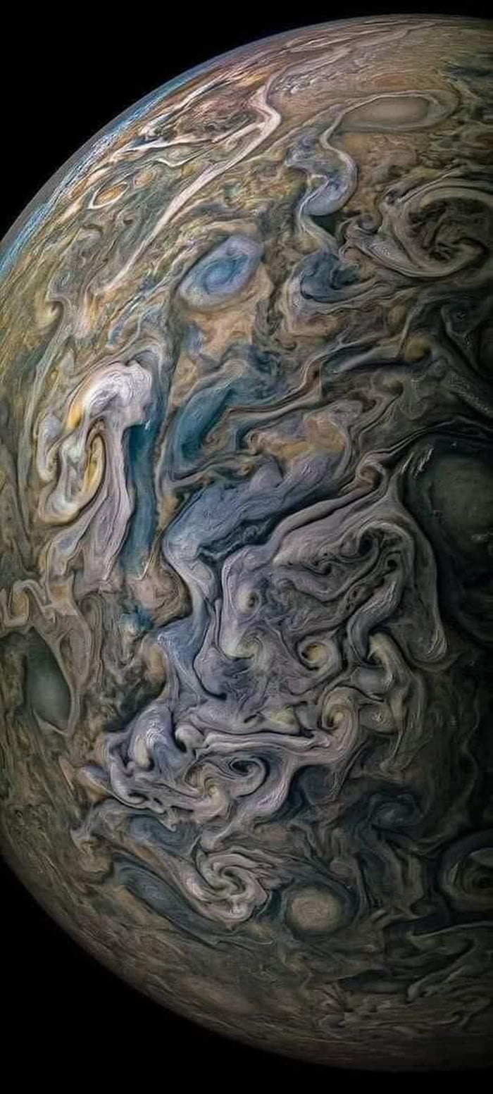 This close view of Jupiter was captured by NASA's Juno spacecraft ...
