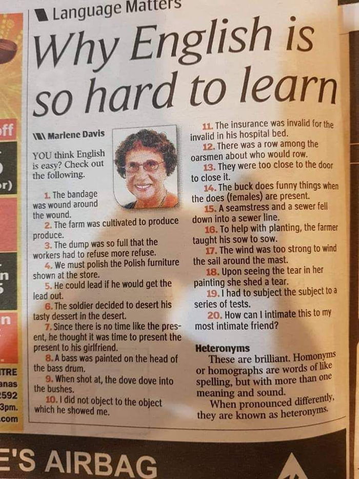 Why English Is So Hard To Learn 9GAG