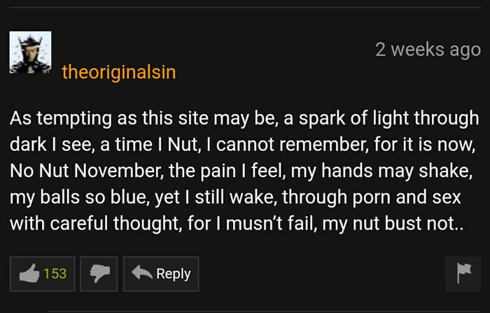This beautiful no nut November poem - 9GAG