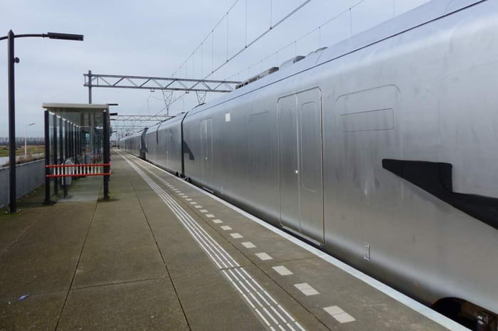 Vandals painted a complete train silver in a small town in the ...