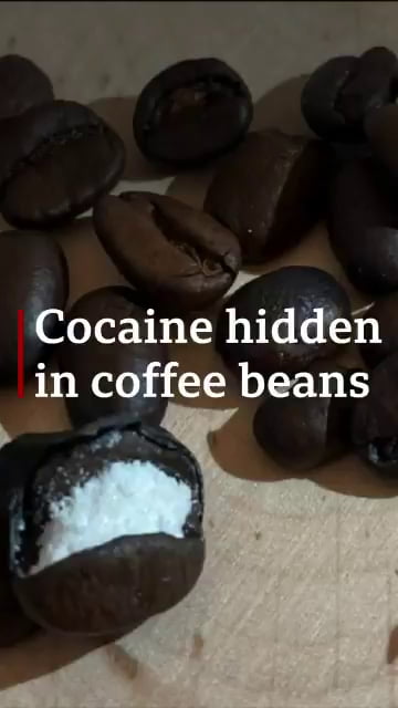 The new colombian exportation, coffee beans full of cocaine - 9GAG