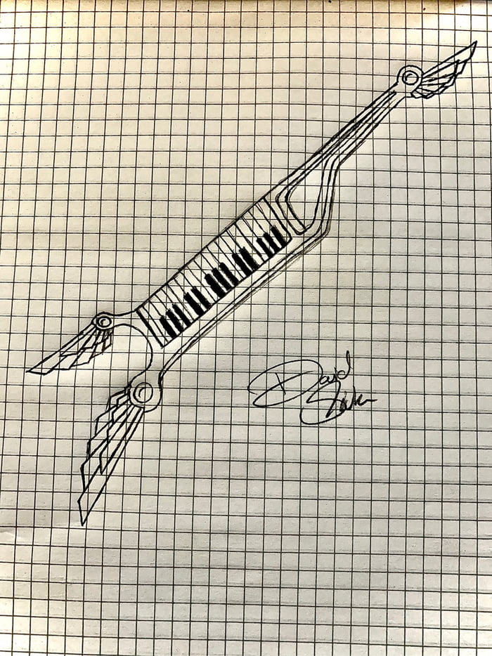 Concept art for a keytar for my Bard - 9GAG
