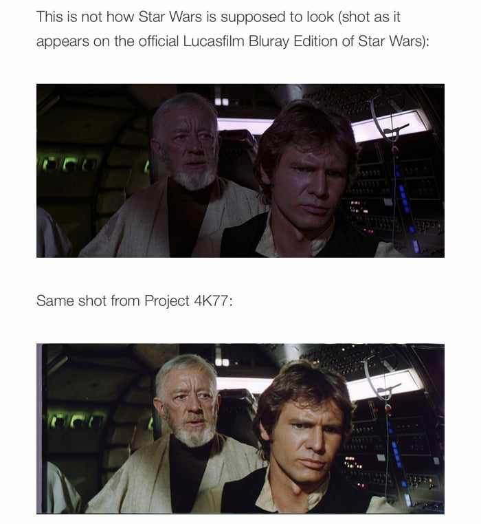 Project 4K77 restored Star Wars using original 1977 prints, best way to ...
