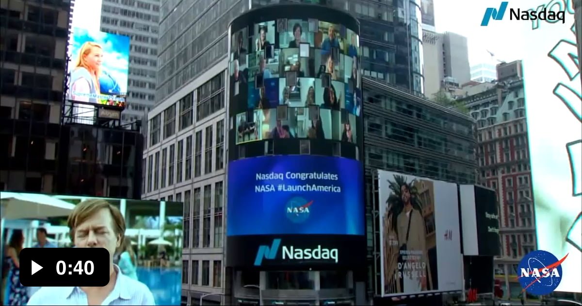NASA ringing NASDAQ bell - Awkward moment - 9GAG