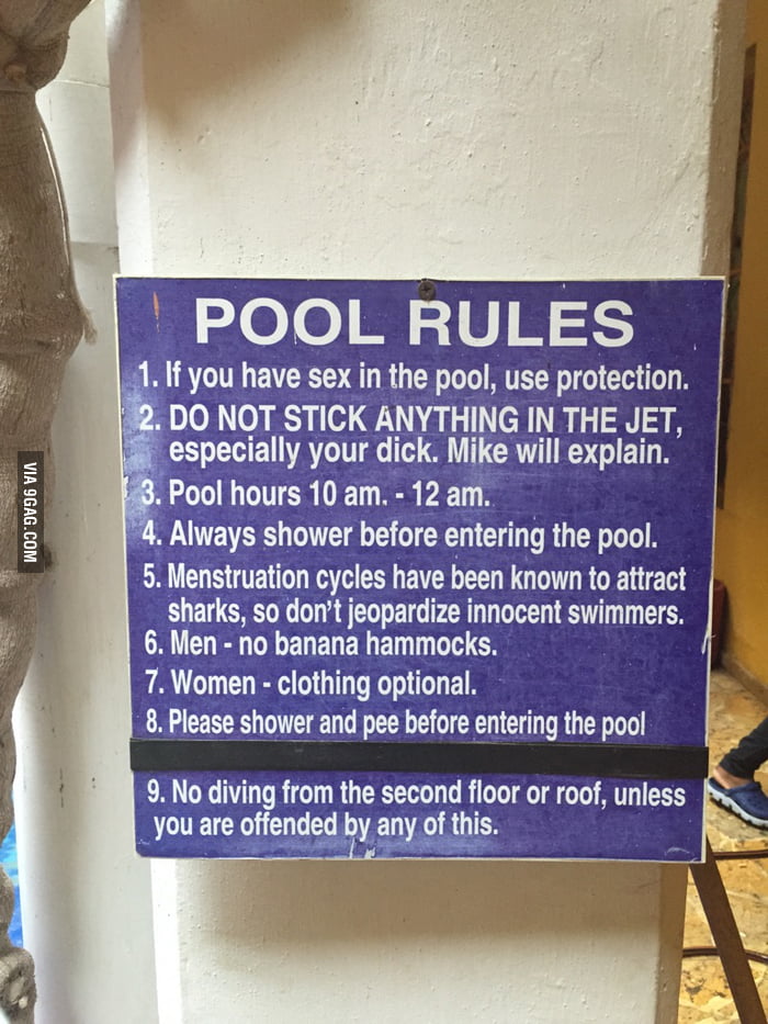 Pool rules... - 9GAG