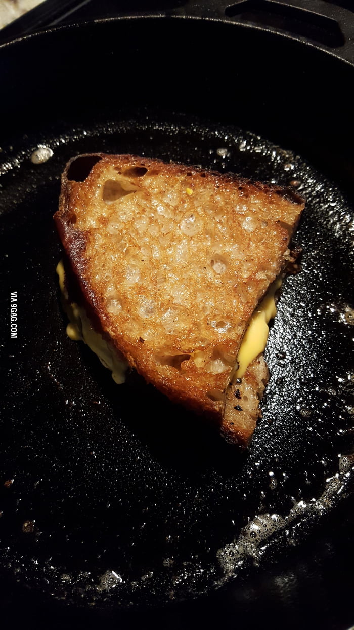 First thing I thought to do with my homemade Sourdough bread - 9GAG