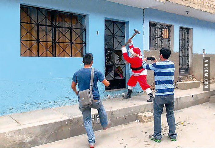 When the house doesn't have a chimney - 9GAG