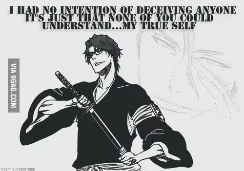 Aizen from Bleach..Epic quote.. - 9GAG