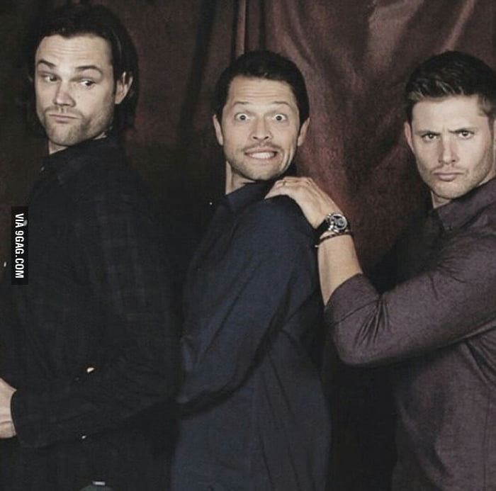 Jensen, Jared, and Misha. Team Free Will! - 9GAG