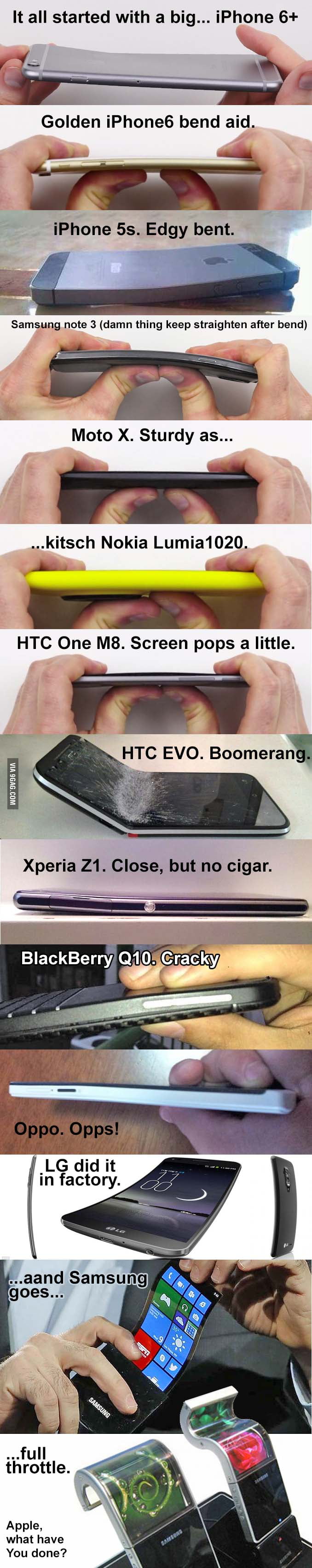 Apple started bend trend! - 9GAG