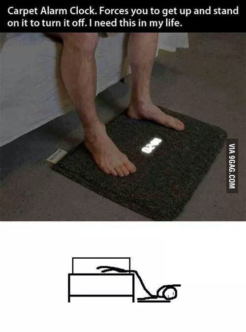 Carpet Alarm Clock. - 9GAG